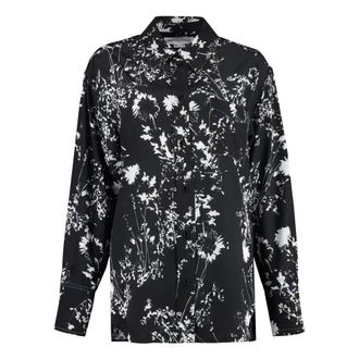 Victoria Beckham Seidenhemd mit Kontrastn&auml;hten - - Blouses & Shirts - Damen - Schwarzk - 2XS