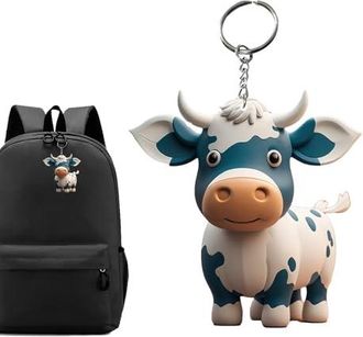 Generic Porte-cl&eacute;s vache Highland - Porte-cl&eacute;s en forme de vache des Highlands | Porte-cl&eacute;s vache &eacute;cossaise | Pendentif d&eacute;coratif en acrylique 2D color&eacute;, orne