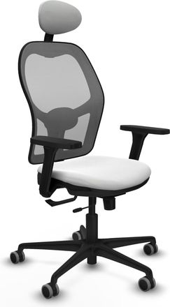Piqueras y Crespo Ergonomischer Stuhl mit Lendenwirbelst&uuml;tze mit 3D-Armlehnen und festem Kopfteil, ausgestattet mit Syncro/Traslack und Schaumstoff, Rollen 65 mm, Parke