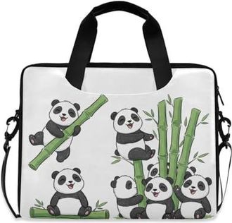 Alaza Sac &agrave; bandouli&egrave;re pour ordinateur portable de 40,6 &agrave; 15,6 pouces, beau paon, pour femmes, hommes, &eacute;tudiants, travail, voyage, sac fourre-tout, Panda I
