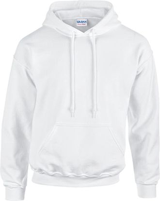 Gildan Sweatshirt mit Kapuze Heavy Blend XL, 1x Weiss & 1 HLKauf Block