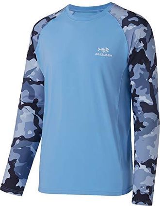 Bassdash Chemise à Manches Longues pour Hommes Chemise Camouflage Performance avec Protection Solaire UPF 50 Séchage Rapide