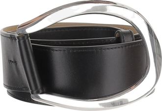 Polo Ralph Lauren Femme, Accessoires, Noir, Taille: 38 FR Ceinture en cuir avec maxi-boucle
