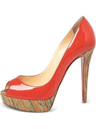 Christian Louboutin Lady Peep Pumps 130mm - Rot