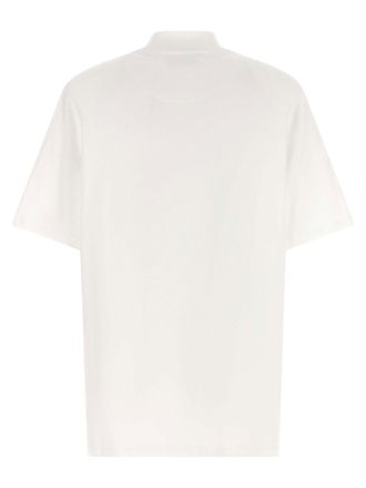 The Attico Mock-Neck Logo T-shirt - Cream