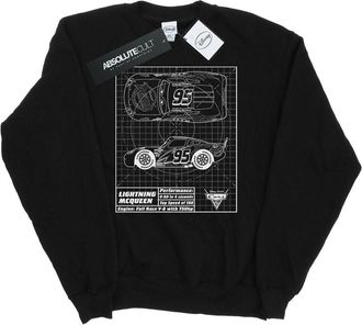 Disney Cars Lightning McQueen Blueprint Sweatshirt f&uuml;r Herren (Schwarz)