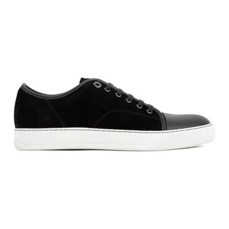 Lanvin Homme, Chaussures, Noir, Taille: 43 EU Dbb1 Baskets en cuir et daim