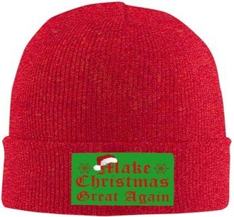 Generic Bonnet Tricoté Rendez Noël Formidable À Nouveau! Respirant Bonnet Hiver Chaud Tricot Léger Beanie Hats pour Cyclisme Femme Adultes