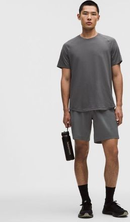 lululemon Short Pace breaker non doubl&eacute; pour Hommes - 23 cm - Gris - Taille 2XL