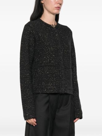 Fabiana Filippi Boucl&eacute;-Knit with Metallic Threading Jacket - Black