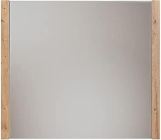 Trendteam Dakota - Garderobenspiegel - Wei&szlig;/Eiche - Wandspiegel mit vollst&auml;ndiger Spiegelfl&auml;che - (BxHxT) 78 x 69 x 4 cm - f&uuml;r Flur, Wohnzimmer oder Badezimmer