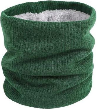 Generic Paire de foulards rafra&icirc;chissants chauds unis tricot&eacute;s avec un noeud en cuivre, vert, taille unique