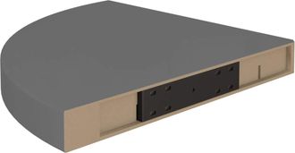 tidyard Eck-Schweberegal Eckregal H&auml;ngeregal Wandregal Regal aus MDF, Metall Mit unsichtbaren Montagesystem,B&uuml;cherregal Wandboard f&uuml;r Flur Wohnzimmer K&uuml;che Ba