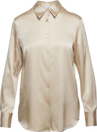 Filippa K Femme, Blouses et Chemises, Beige, Taille: 44 FR Silk Shirt