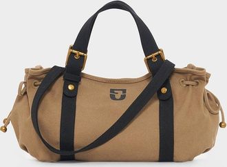 Gerard Darel Sac &agrave; main en toile - 18H - Kaki/Noir