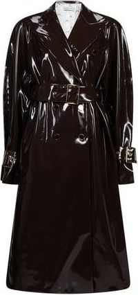 Rowen Rose Trench verni avec ceinture