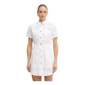 Fracomina Broderie-Anglaise Mini Kleid - - Dresses - Damen - Wei&szlig; - XS