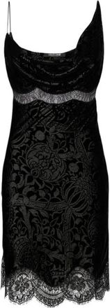 Roberto Cavalli Mini-Kleid mit Spitze - - Dresses - Damen - Schwarzk - M