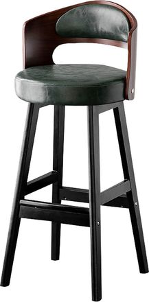 Generic Hoher Barhocker f&uuml;r die K&uuml;che, gepolstert mit PU-Leder, Holzbeine, Hohle R&uuml;ckenlehne, 136 kg belastbar, geeignet f&uuml;r K&uuml;cheninseln, Caf&eacute;s, Bartheken un