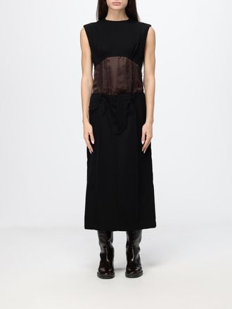 Marni Robe fourreau midi sans manches en laine vierge &agrave; col rond