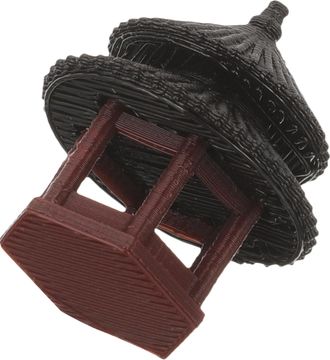 Aboofan Pavillon Statue Aquarium Dekoration Bonsai Landschaft Ornament Mikrolandschaft Gartendeko Leicht Tragbar Für Aquarium Bonsai Garten