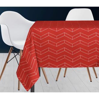 Soleil d'Ocre Platz Nappe, Polyester, Rot, 140 x 300 cm
