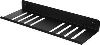 Angoily Schweberegal 30cm aus Kohlenstoffstahl mit Abtropffl&auml;che Wandregal f&uuml;r Badezimmer K&uuml;che und B&uuml;ro zur Aufbewahrung von Flaschen und Gew&uuml;rzen Schwarzes 