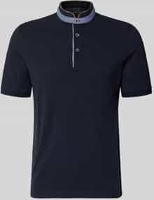 Bugatti Regular Fit Poloshirt mit Stehkragen und Logo-Stitching