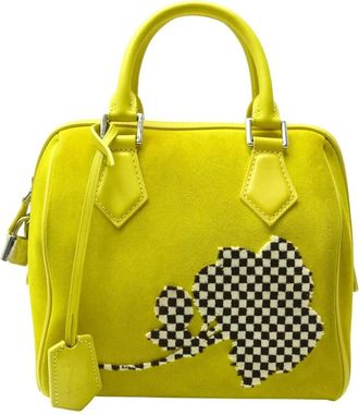 Louis Vuitton Crossbody Bags - VUITTON SPEEDY 20 CUBE ILLUSION GELBEN SUEDEN HAND - Gr. unisize - in Gelb - f&uuml;r Damen