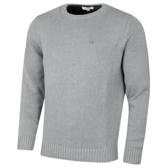 Calvin Klein Chunky Pullover mit Rundhalsausschnitt f&uuml;r Herren Silver Marl - S