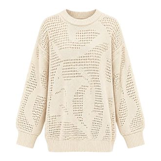 Akep Tricots et sweats en coton - Femme - Pulls - Beige - Taille: 40 FR