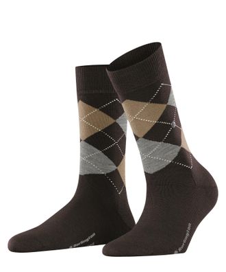 Burlington Damen Socken Marylebone W So Wolle gemustert 1 Paar, Braun Dark Brown 5235, 36-41