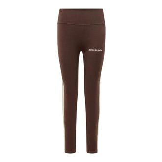 Palm Angels Logo Track Leggings - - Trousers - Damen - Braun - M