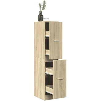 vidaXL Apothekerschrank Sonoma-Eiche 30x41x144,5 cm Holzwerkstoff Vidaxl