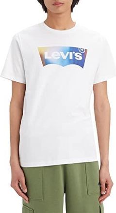 Levi's Homme Graphic Crewneck Tee, Batwing Blur Fill White+, M