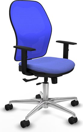 Piqueras y Crespo Jorquera Arbeitsstuhl mit 1D-Armen, h&ouml;henverstellbare Lendenwirbelst&uuml;tze, ausgestattet mit Syncro/Traslack und eingespritztem Schaum. Mit Rollen von 6