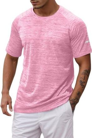 Generic T-shirts pour hommes en coton col rond l&eacute;ger haut loisirs confortable respirant extensible dans de nombreuses couleurs hommes t-shirts d&eacute;t&eacute; basiques t