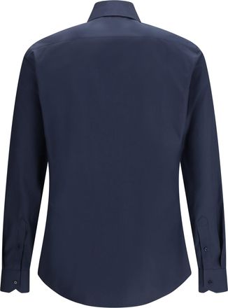 Fendi FF-Embellished Cotton Shirt - Navy