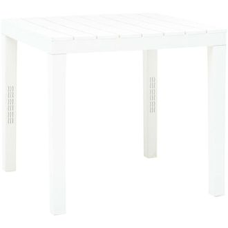 vidaXL Gartentisch Wei&szlig; 78x78x72 cm Kunststoff Vidaxl