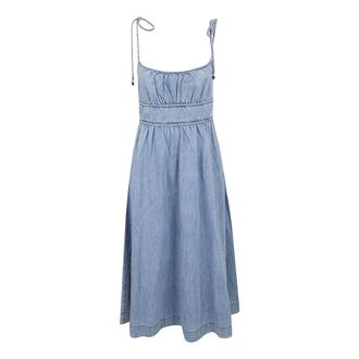 Zimmermann Femme, Robes, Bleu, Taille: 38 FR Wanderlust Denim Picnic Dress