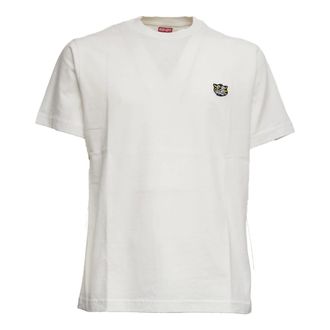 Kenzo Homme, Tops, Blanc, Taille: XL T-Shirt Brod&eacute; Tigre Sauvage Kenzo