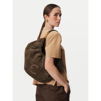 Coccinelle Handtasche Coccinelle V5G Coccinellesmash Suede Bim E1 V5G 11 02 01 Khakifarben