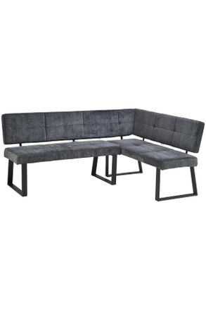 MID.YOU Mid.you Eckbank, Dunkelgrau, Metall, Textil, 5-Sitzer, Eckteil, 193x141 cm, Esszimmer, B&auml;nke, Eckb&auml;nke