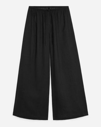 Arket Ramie Drawstring Trousers -Schwarz