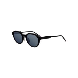 Thom Browne unisex, Accessoires, Noir, Taille: 49 MM Lunettes de soleil ovales en ac&eacute;tate