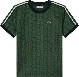 Lacoste T-Shirt f&uuml;r Damen, Jacquard, Schmal (Gr&uuml;n)