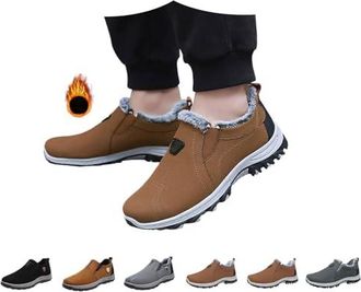 Generic Chaussures dhiver pour homme - Doublées - Chaudes - Chaussures dextérieur imperméables et antidérapantes - Légères - Confortables - Chaussures de trek