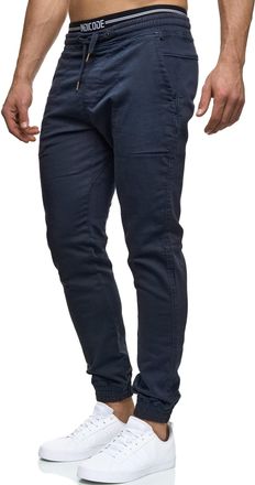 Indicode Herren Nizar Stretchhose | Herrenhose Denim Stretch Jeans Freizeithose Navy, XXL