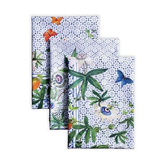 Maison d'Hermine Lot de 3 torchons 100% Coton Super absorbants et lavables pour la Maison, la Cuisine, la Salle à Manger, Les Cocktails, Les fêtes Passiflora - Printem