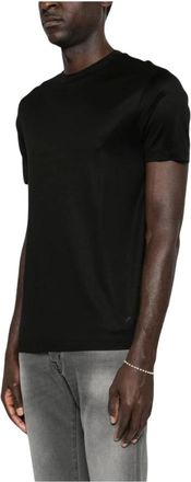 Emporio Armani Homme, Tops, Noir, Taille: 2XL T-shirt Logo Col Rond
